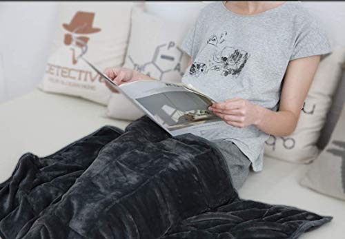 MAXTID Weighted Lap Blanket 39in x 23in 8 Lbs + Weighted Shoulder Wrap 2 lbs