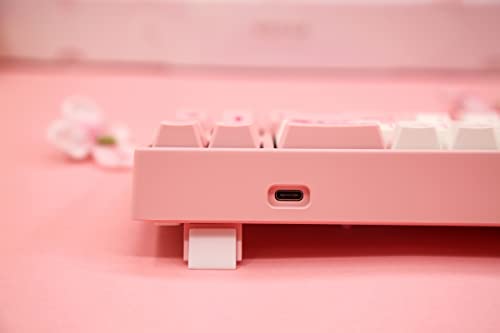 Varmilo Ducky x Miya Mac Pro Sakura R2 White LED 65% Double Shot PBT Mechanical Keyboard (Cherry MX Silent Red)