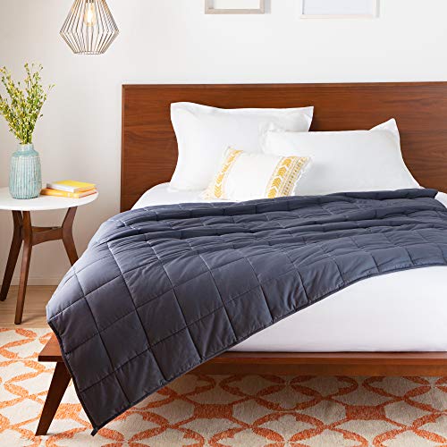 Linenspa 15 Pound Weighted Blanket – All Natural Relief and Sleep Aid - Filled with Premium Glass Beads - Calming and Soothing Hug