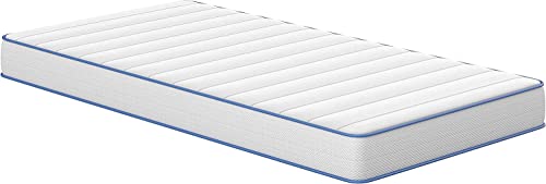Nautica Home, 6" Relieve Innerspring Hybrid Mattress, Quilted Memory Foam Cover, High Density Comfort Latex Foam Layer with Bonnell Support Coil Springs Base, Size Full, White