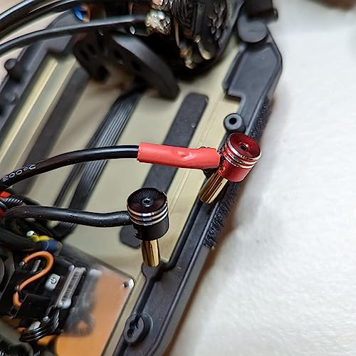 AEI Hobby 2Pcs Heatsink Bullet Plug Grips with 4mm 5mm 4-5mm Bullets (Black/Red) (4-5mm Bullets)