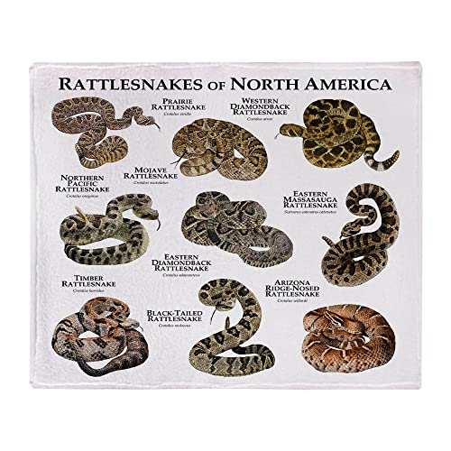 CafePress Rattlesnakes of North America Throw Blanket Super Soft Fleece Plush Throw Blanket, 60"x50"
