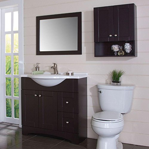 Glacier Bay Over Toilet Storage Cabinet in Espresso