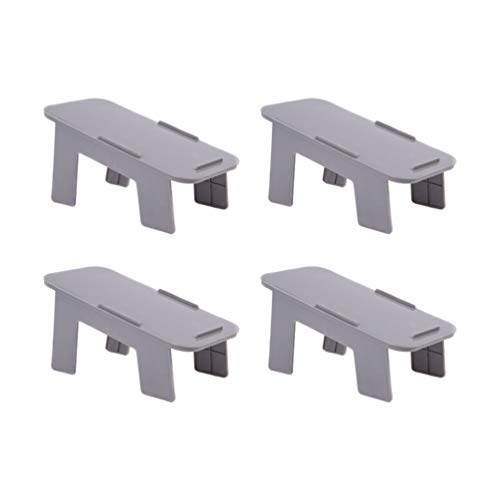 EXCEART White Shoe Cabinet 4pcs Shoe Slots Organizer Stackable Shoe Stacker Plastic Double Deck Shoe Rack Holder Boot Stand Dividers Space Saver for Closet Organization (Grey) Corner Shoe Rack