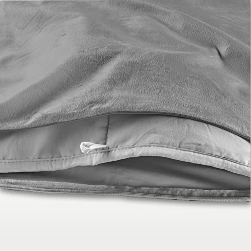 Cozy Comfort Weighted Blanket (9lb), Cooling Weighted Blanket, Weighted Blanket with Removable Cover, 36 x 56, Grey