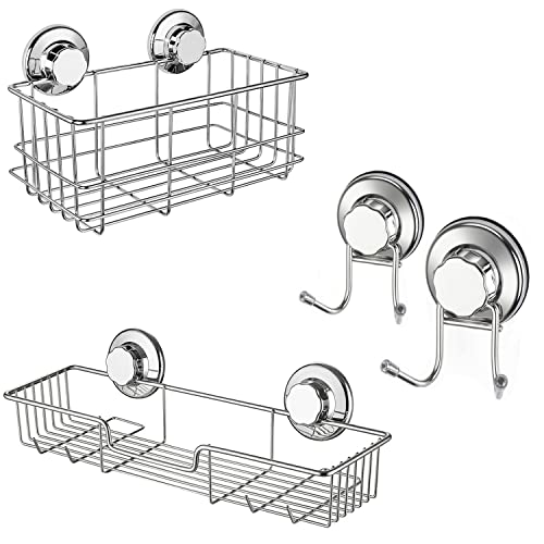 iPEGTOP Suction Cup Shower Caddy and Hooks