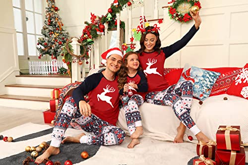 Prosoft&Hawiton Family Christmas Pajamas Matching Sets Xmas Couple Pj Sets 2 Piece Sleepwear Set Holiday Jammies