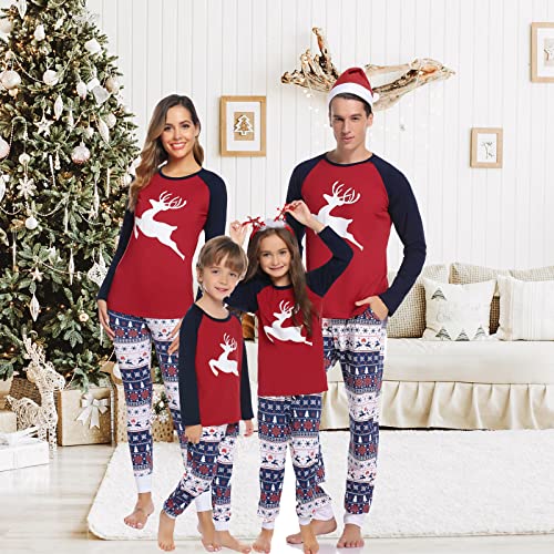 Prosoft&Hawiton Family Christmas Pajamas Matching Sets Xmas Couple Pj Sets 2 Piece Sleepwear Set Holiday Jammies