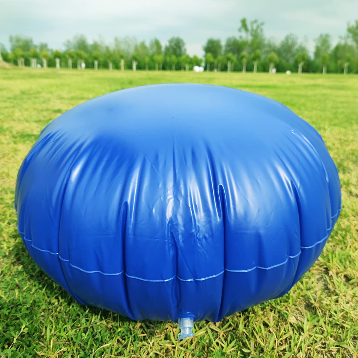 VkerQerd Kids Swing Hammock Pod Chair Replacement Inflatable Cushion, 27.5 in Swing Hammock Pod Chair Thickened PVC Inflatable Cushions (Blue)
