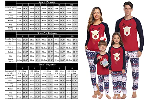Prosoft&Hawiton Family Christmas Pajamas Matching Sets Xmas Couple Pj Sets 2 Piece Sleepwear Set Holiday Jammies