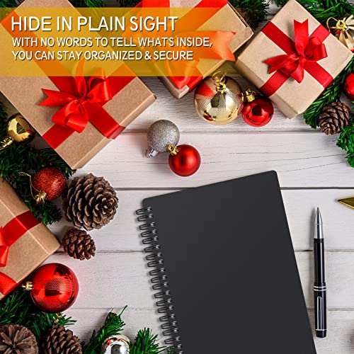 Spiral Password Book with Alphabetical Tab, 576 Entries Internet Address Organizer for Online Login Details, 5.9x8.4in Password Keepers, Untitled Password Notebook Large Print for Home or Office