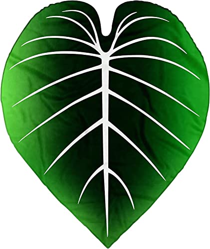 Large Leaf Blanket Green Plant Throw Blankets Soft Fuzzy Leaf Shaped Flannel Throw Decorative Blanket for Plant Lovers Bed Couch Sofa Car