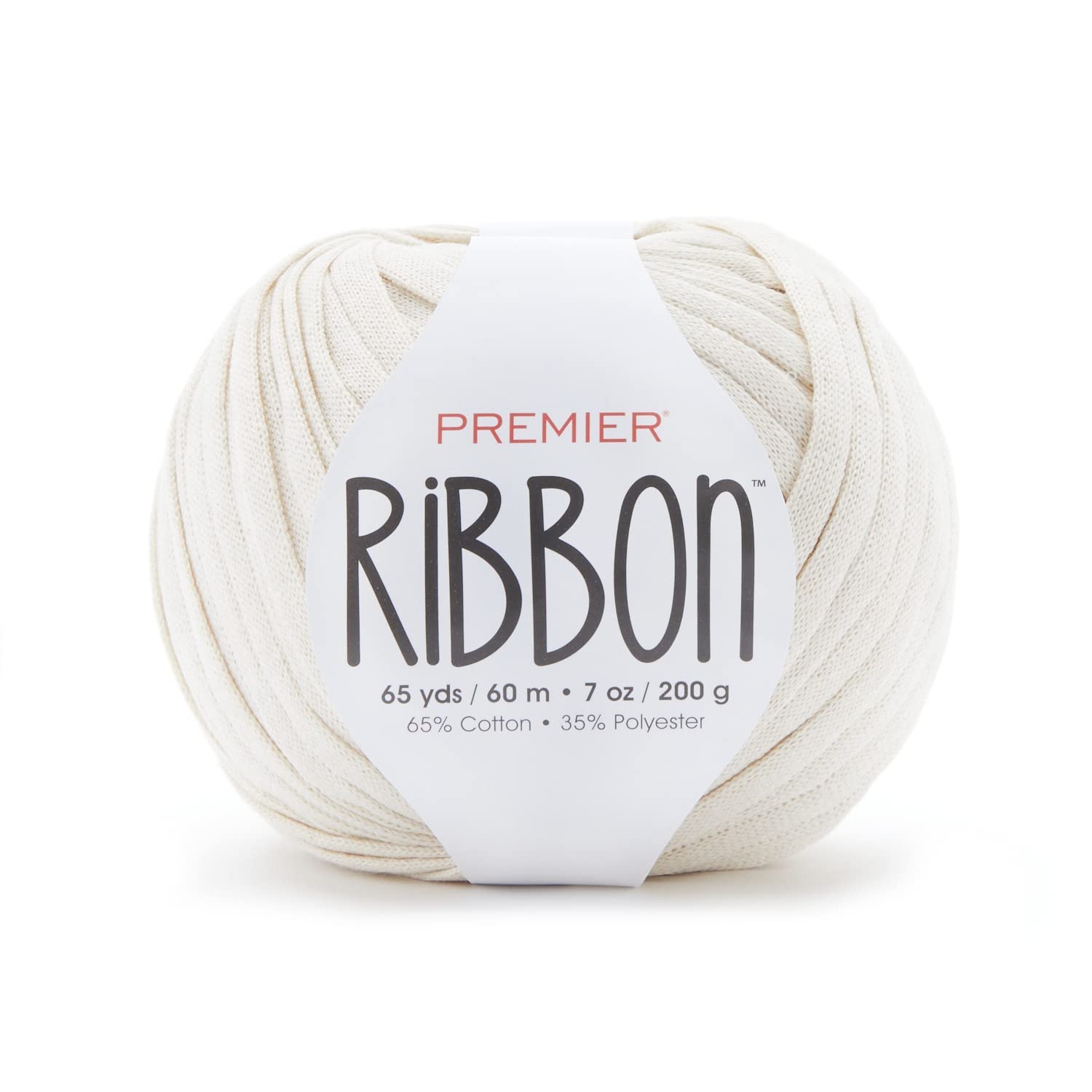 PREMIER YARNS Cream Premier Ribbon Yarn