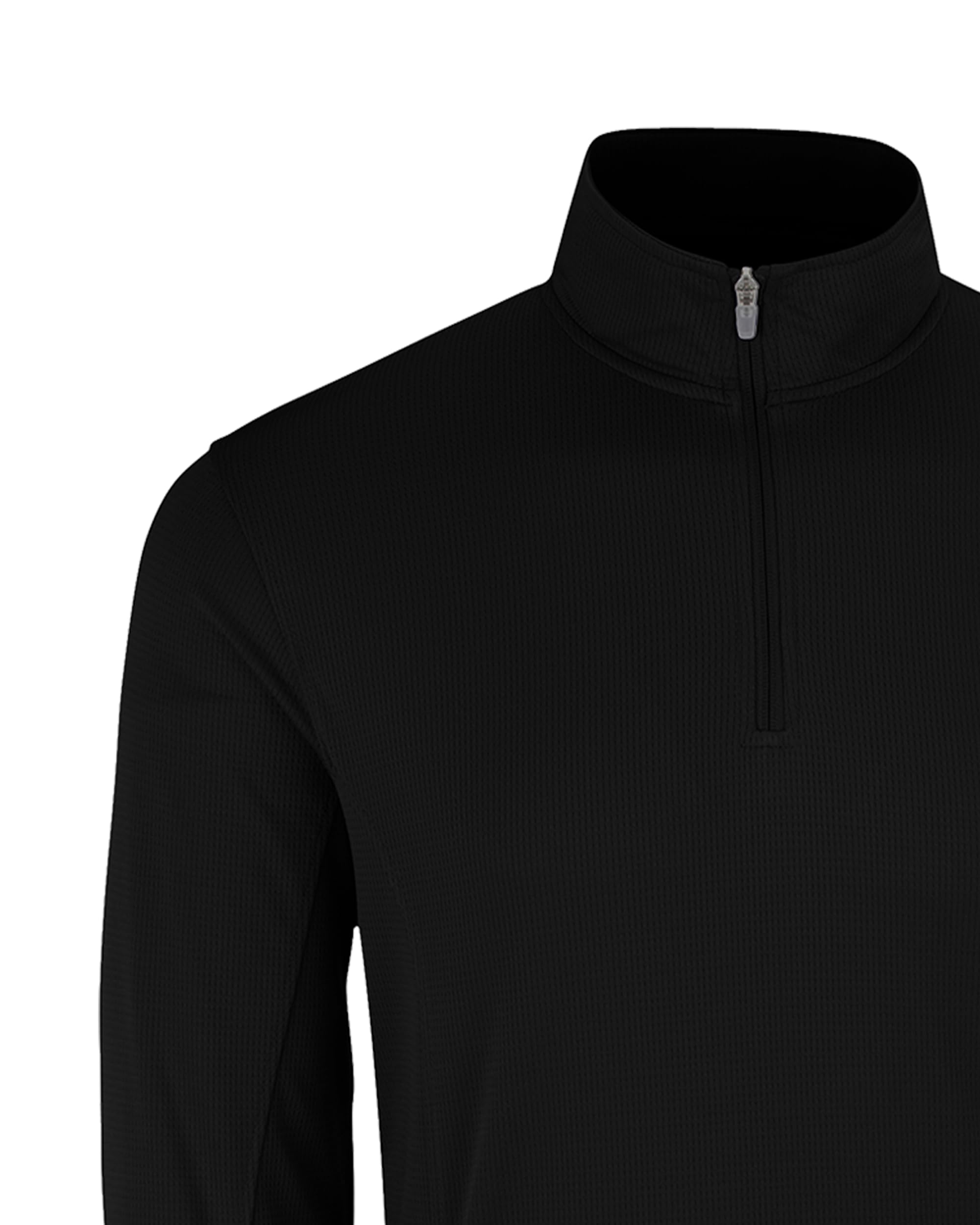 Vantage Apparel Men's Collegiate Micro Mesh Performance Black 1/4 Zip Pullover, Florida Atlantic Owls, Large