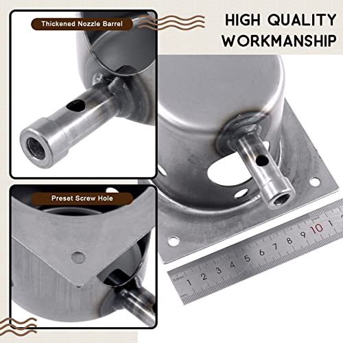 Wokape 6Pcs Heavy Duty Stainless Steel Fire Burn Pot Replacement Parts Set,Icluding 1Pcs Fire Burn Pot and 5Pcs Screws for Grill BBQ Smoker