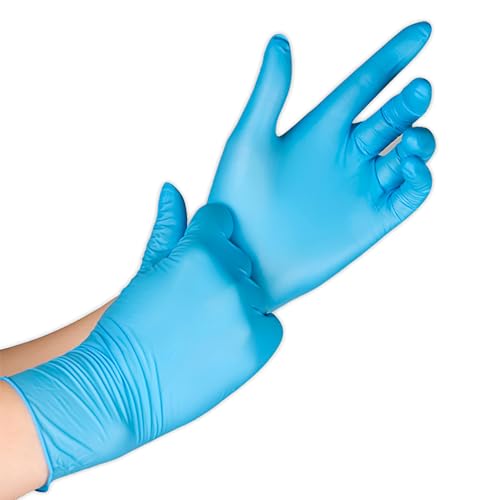 VOS Disposable Gloves| Heavy Duty | Powder Free | Latex Free Rubber | 100 Count Box |food Safe