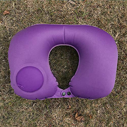 oAutoSjy Inflatable Neck Pillow Car U-Shaped Inflatable Headrest Foldable Travel Air Pillow for Airplanes Portable Head Neck Support Pillow Camping Pillow for Sleeping Headrest Cushion for Office Home