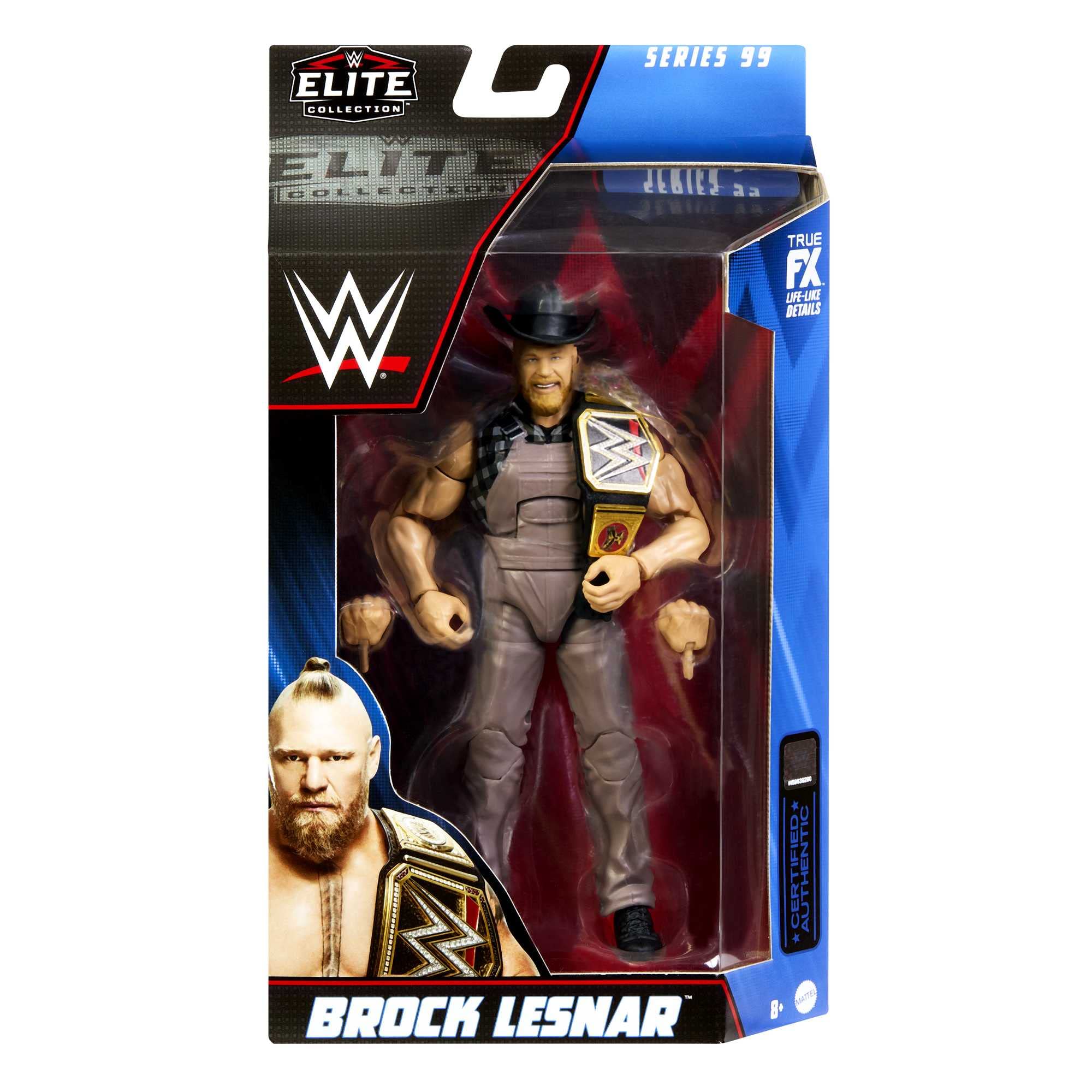 Mattel WWE Brock Lesnar Elite Collection Action Figure, Deluxe Articulation & Life-like Detail with Iconic Accessories, 6-inch