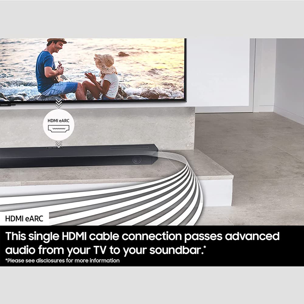 SAMSUNG HW-Q600B 3.1.2ch Soundbar w/Dolby Audio DTS:X (2022) HW-Q600B/ZA Bundle with Sony RF400 Wireless Home Theater Headphones and 2 Deco Gear HDMI Cables