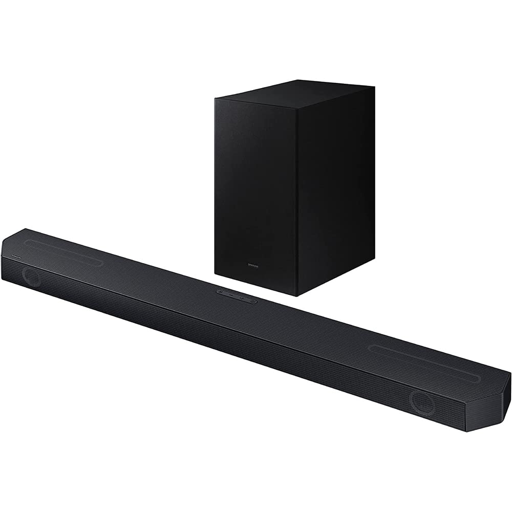 SAMSUNG HW-Q600B 3.1.2ch Soundbar w/Dolby Audio DTS:X (2022) HW-Q600B/ZA Bundle with Sony RF400 Wireless Home Theater Headphones and 2 Deco Gear HDMI Cables