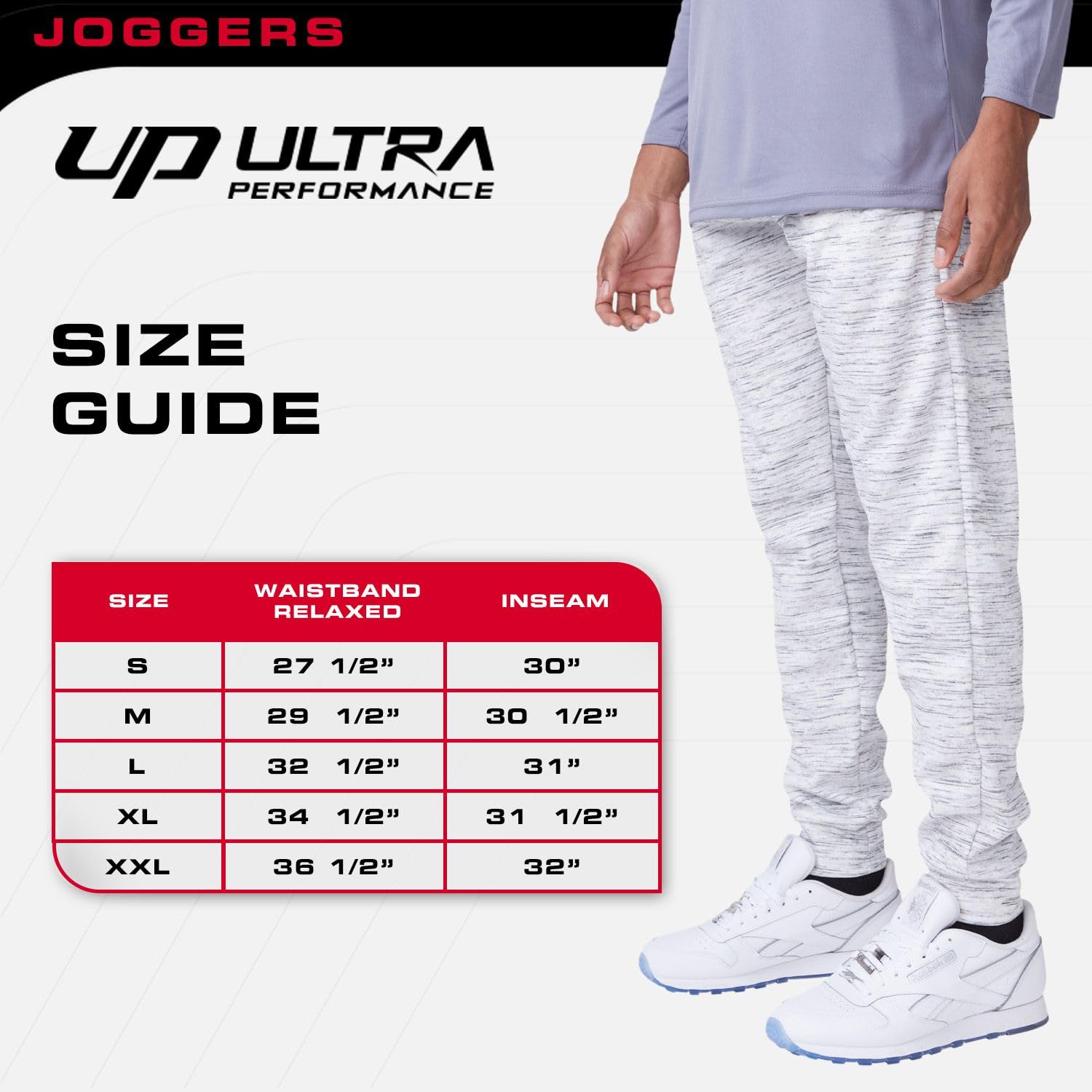 Ultra Performance 3 Pack Mens Joggers Mens Athletic Sweatpants with Pockets for Men, Small - 3X