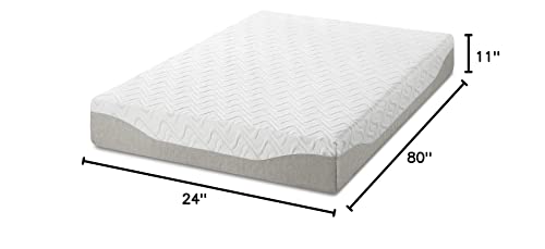Best Price Mattress 11" Gel Infused Memory Foam Mattress, King Whtie
