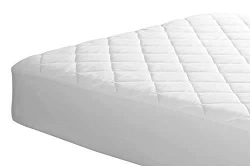 Zoyer Quilted Mattress Pad - Quilted Mattress Cover Deep Pocket Stretches Up to 16 Inches Deep, Fitted Sheet Mattress Topper - Twin