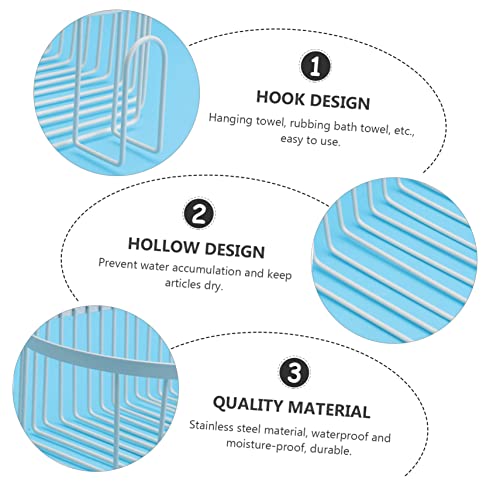 Alipis 1pc Storage Rack Hanging Shelves for Wall Towel Rack with Shelf Wall Mounted Shelves Wall Storage Rack Multi-Function Storage Shelf Punch-Free Kitchen Rack Bathroom Storage Rack