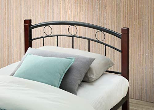 Hodedah Metal Twin, Complete Bed & Linenspa 6 Inch Innerspring Twin Mattress with Foam Layer - Firm Feel - CertiPUR-US Certified - Mattress in a Box