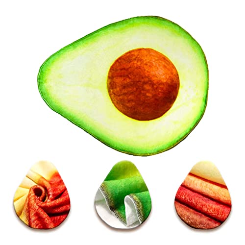 PHNAM Funny Avocado Plush Blanket Soft and Cozy Throw Blanket for Couch Throw Blanket for Adult and Kids Bed Couch Travel 59X51Inches