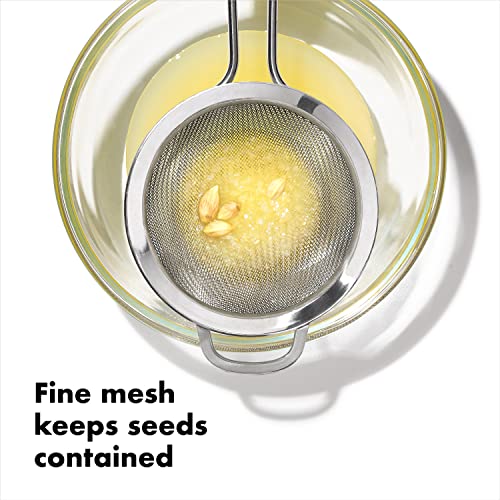 OXO Good Grips 3-Inch Mini Strainer, Multicolor, Black