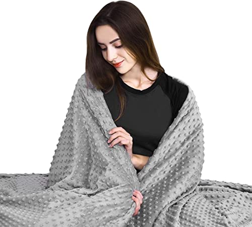 FUTADA Duvet Cover for Weighted Blanket 60β x 80β , Premium Super Soft Minky Dot, Fit for Queen Size Heavy Blanket, Zipper Minky Microfiber Covers, Removable Duvet Cover Only