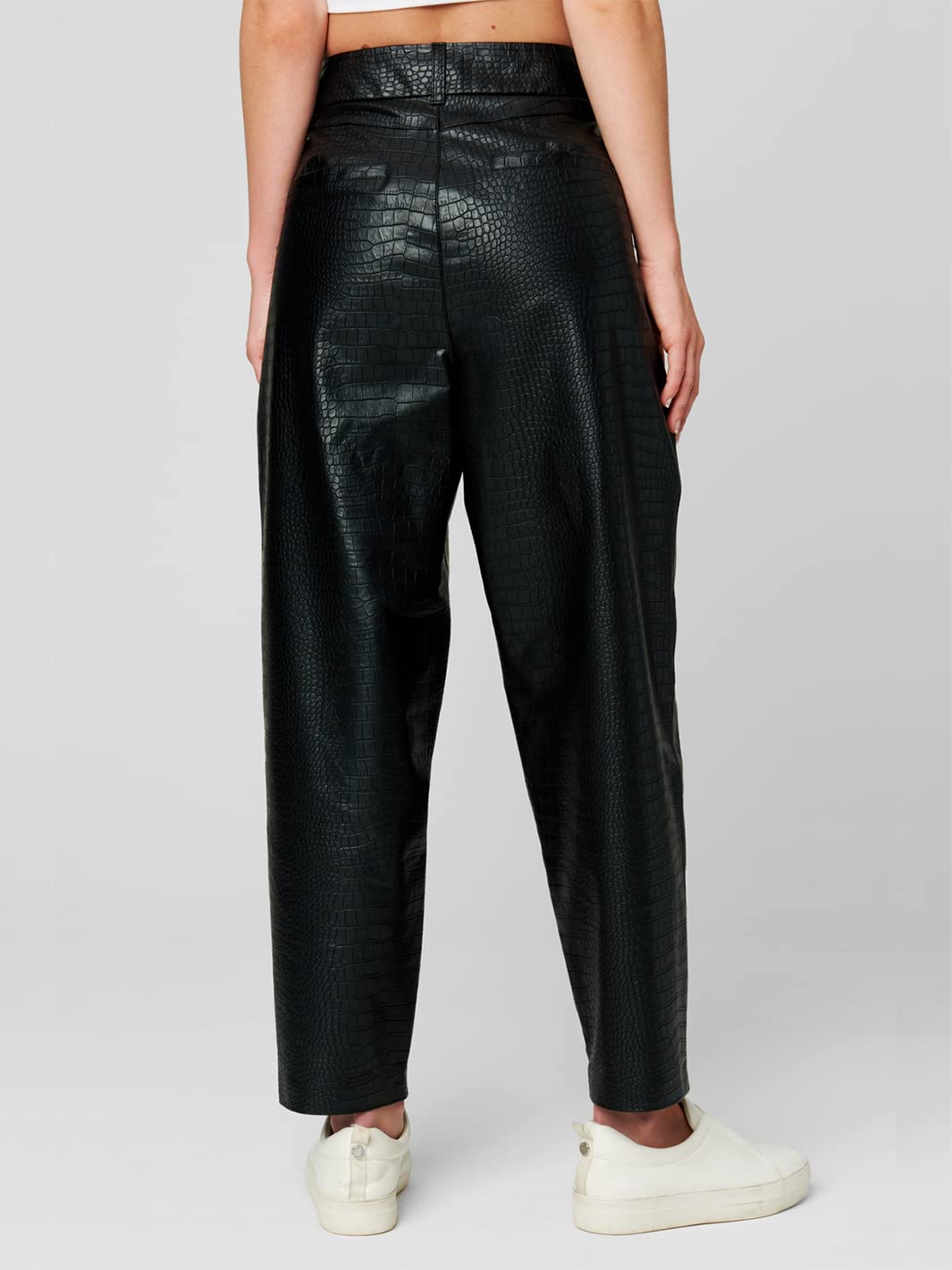 [BLANKNYC] Womens Vegan Leather Crocodile Print Pants, Stay Real, 28-29 US