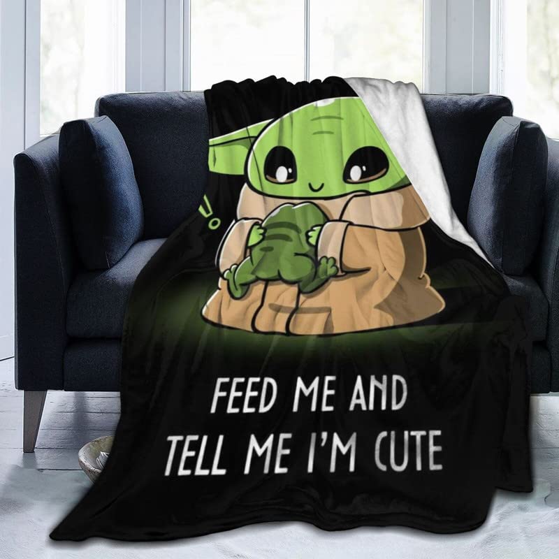 Bed Throws Blanket Ultra-Soft Micro Fleece Blanket Throw All Seasons for Kids Adults Warm Throw Blanket for Nap (50in×40in)