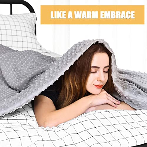 FUTADA Duvet Cover for Weighted Blanket 60β x 80β , Premium Super Soft Minky Dot, Fit for Queen Size Heavy Blanket, Zipper Minky Microfiber Covers, Removable Duvet Cover Only