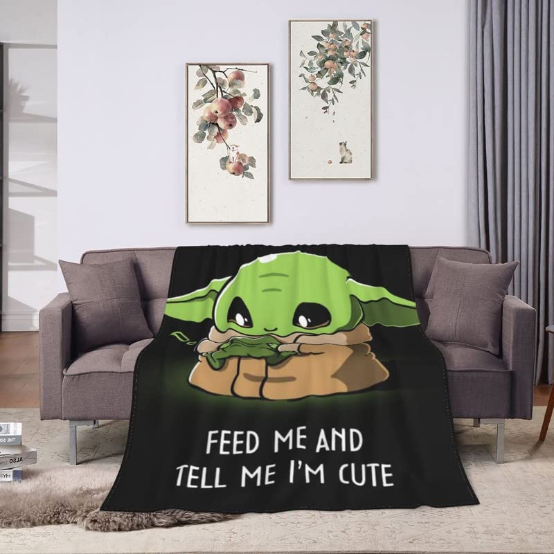 Bed Throws Blanket Ultra-Soft Micro Fleece Blanket Throw All Seasons for Kids Adults Warm Throw Blanket for Nap (50in×40in)