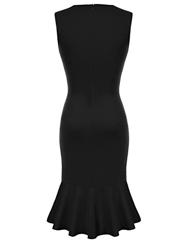 GRACE KARIN Womens Dresses Tight-Fitting Cocktail Party Wiggle Dress Skirt Black