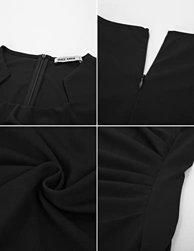 GRACE KARIN Womens Dresses Tight-Fitting Cocktail Party Wiggle Dress Skirt Black