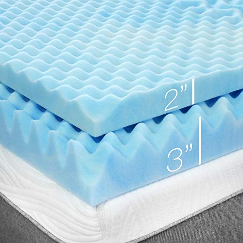 Sure2Sleep 5-Zone Gel Swirl Memory Foam Mattress Topper Made in USA 2-Inch (Queen)