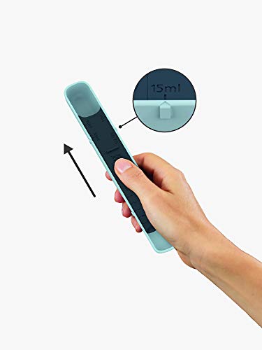 Joseph Joseph 40105 Measure-Up Adjustable Measuring Spoon, Measures from 1 ml to 15 ml and from 1/4 tsp to 1 tbsp, Blue