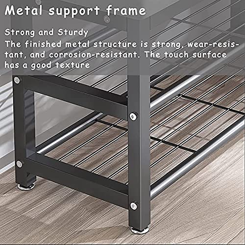 SoOSSN Entryway Bench with Coat Rack,3-in-1 Hall Tree Storage Bench,Coat Rack Shoe Bench with Hooks,Shoe Rack,Cushion,Easy to Assemble (Color : Purple, Size : 39inch)