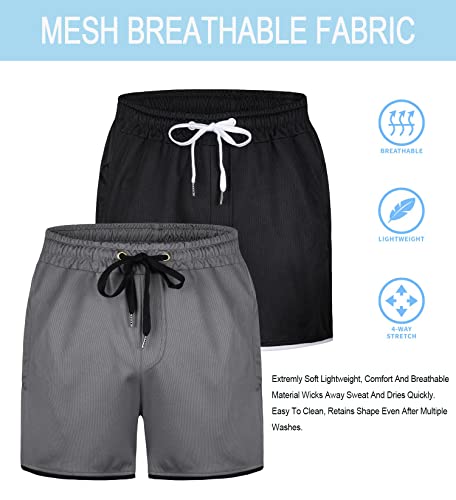 FLYFIREFLY Men's 4" Workout Running Shorts Quick Dry Lightweight Gym Yoga Shorts