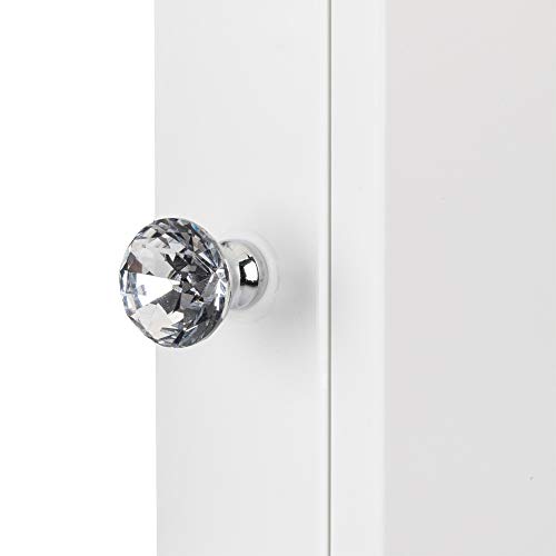 YUFUDE White Mirrored Bathroom Cabinet,Bathroom Storage Cabinet Wall Mounted with Single Door, Bathroom Medicine Cabinet