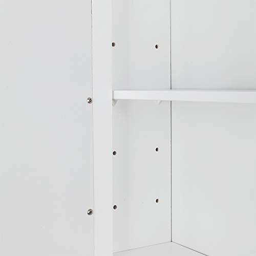 YUFUDE White Mirrored Bathroom Cabinet,Bathroom Storage Cabinet Wall Mounted with Single Door, Bathroom Medicine Cabinet
