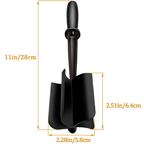 1Pcs Meat Masher Tool, Hamburger Chopper, Nylon Ground Beef Chopper Tool, Heat Resistant Meat Masher Tool for Turkey, Ground Beef and more, Meat Chopper, Black