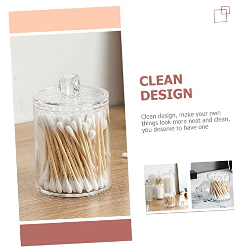 Holibanna 2pcs Box Cotton Ball Storage Box Cotton Round Holder Makeup Organizer Box Jewelery Organzer Bathroom Organizers Jar Sundries Storage Box Desktop Organizer Storage Case Ps Set