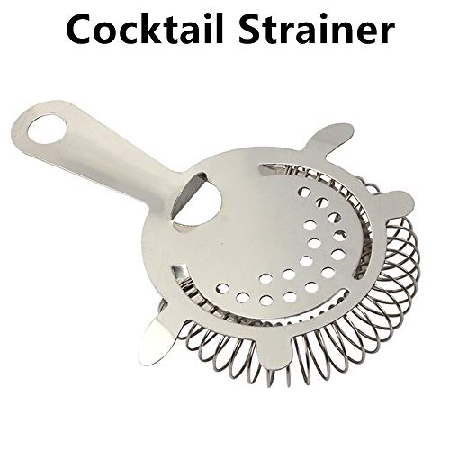 2 Pack of Cocktail Strainer Stainless Steel Bar Cocktail Strainer Filtering Tool for Bar Restaurant Home, 15.5*11*2, (NO)