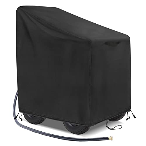 Garden Hose Reel Cart Cover, Hohong Outdoor Hose Cart Covers for Hose Reel Cart All Season Protection Waterproof Sun-Proof Dustproof - 37.8"L x23.6"Wx 36"H
