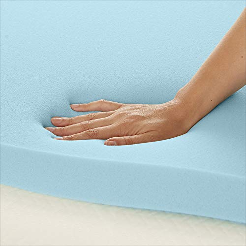 Amazon Basics Cooling Gel-Infused Memory Foam Mattress Topper, CertiPUR-US Certified - 2-Inch, Queen