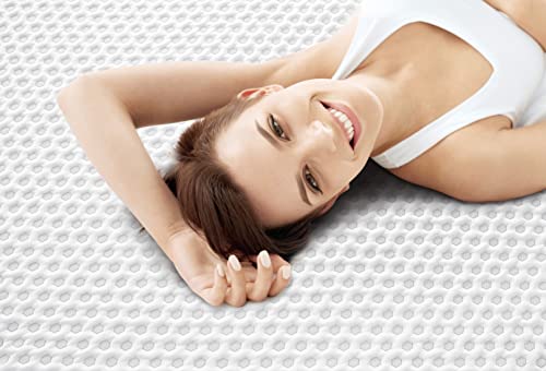 OWLLIGHT Mattress Topper Queen, 3 Inch Egg Crate Queen Memory Foam Mattress Topper, CertiPUR-US Certified Dual Layer Gel Infused, Removable & Washable Soft Cover, Relieve Pressure Points
